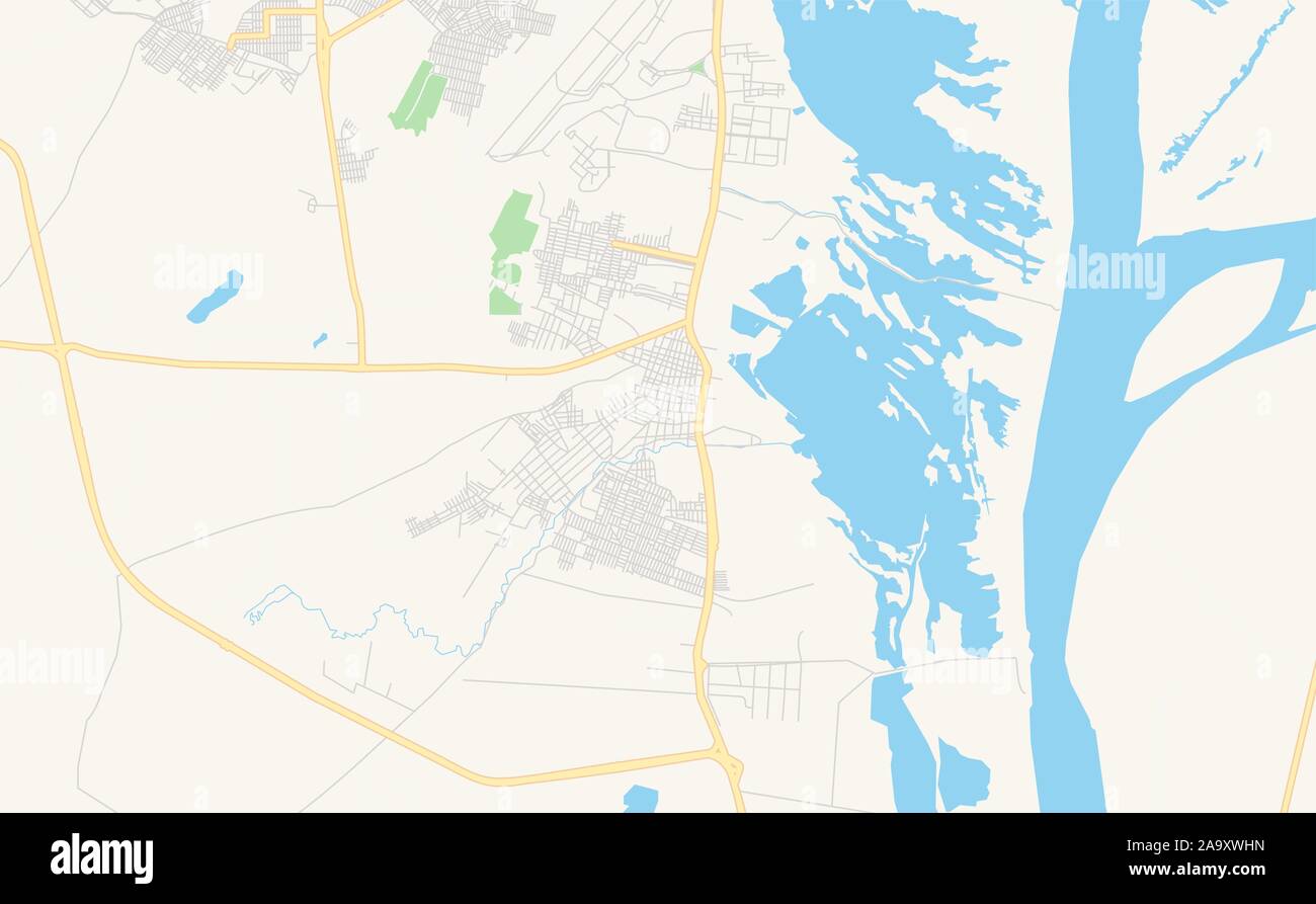 Printable street map of Malambo, Colombia. Map template for business ...