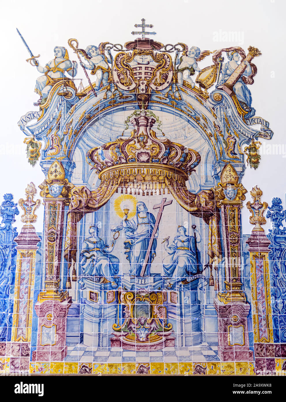 Interior of inside the Faro tile museum. Faro, Portugal Stock Photo - Alamy