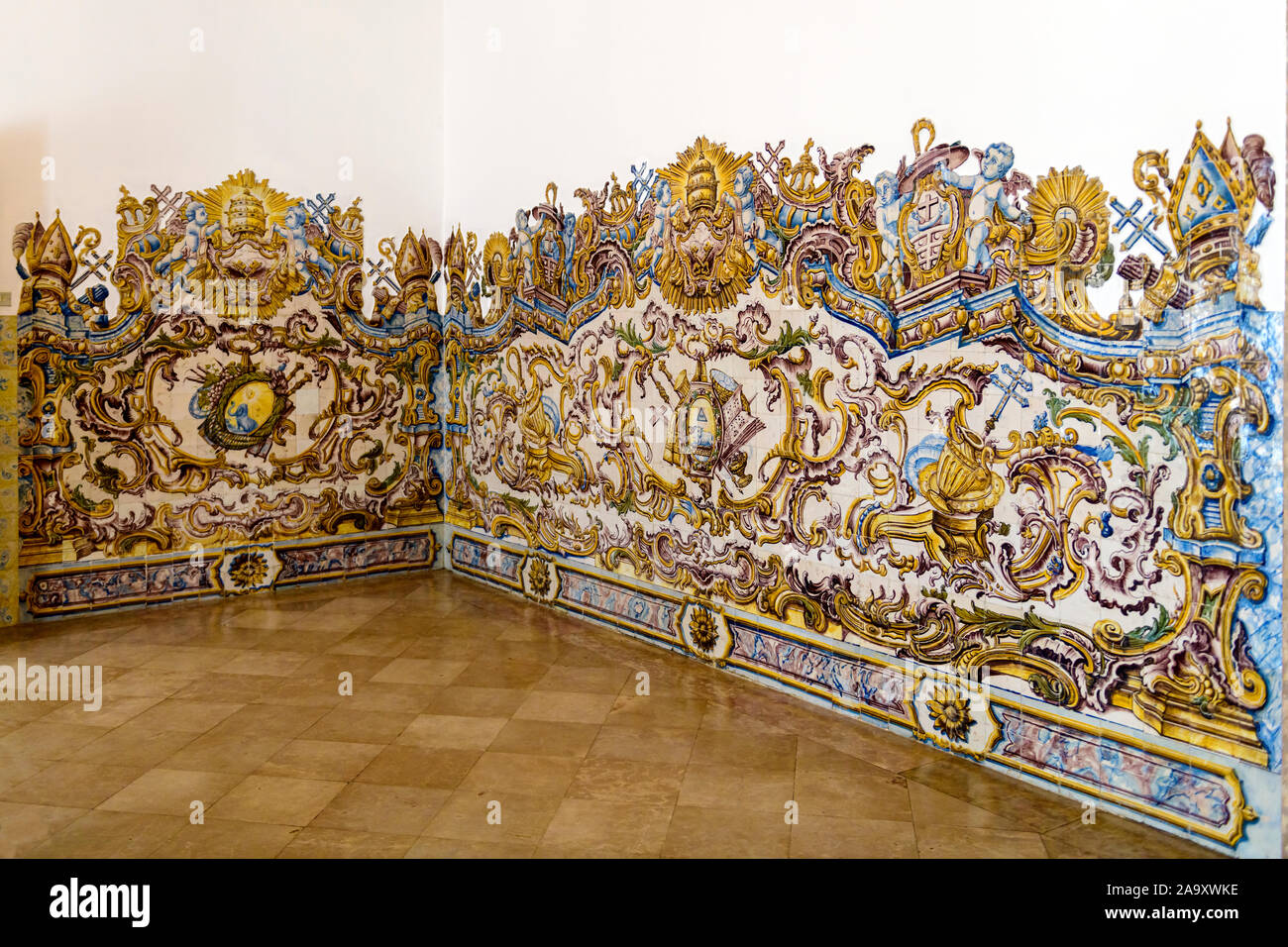 Interior of inside the Faro tile museum. Faro, Portugal Stock Photo - Alamy