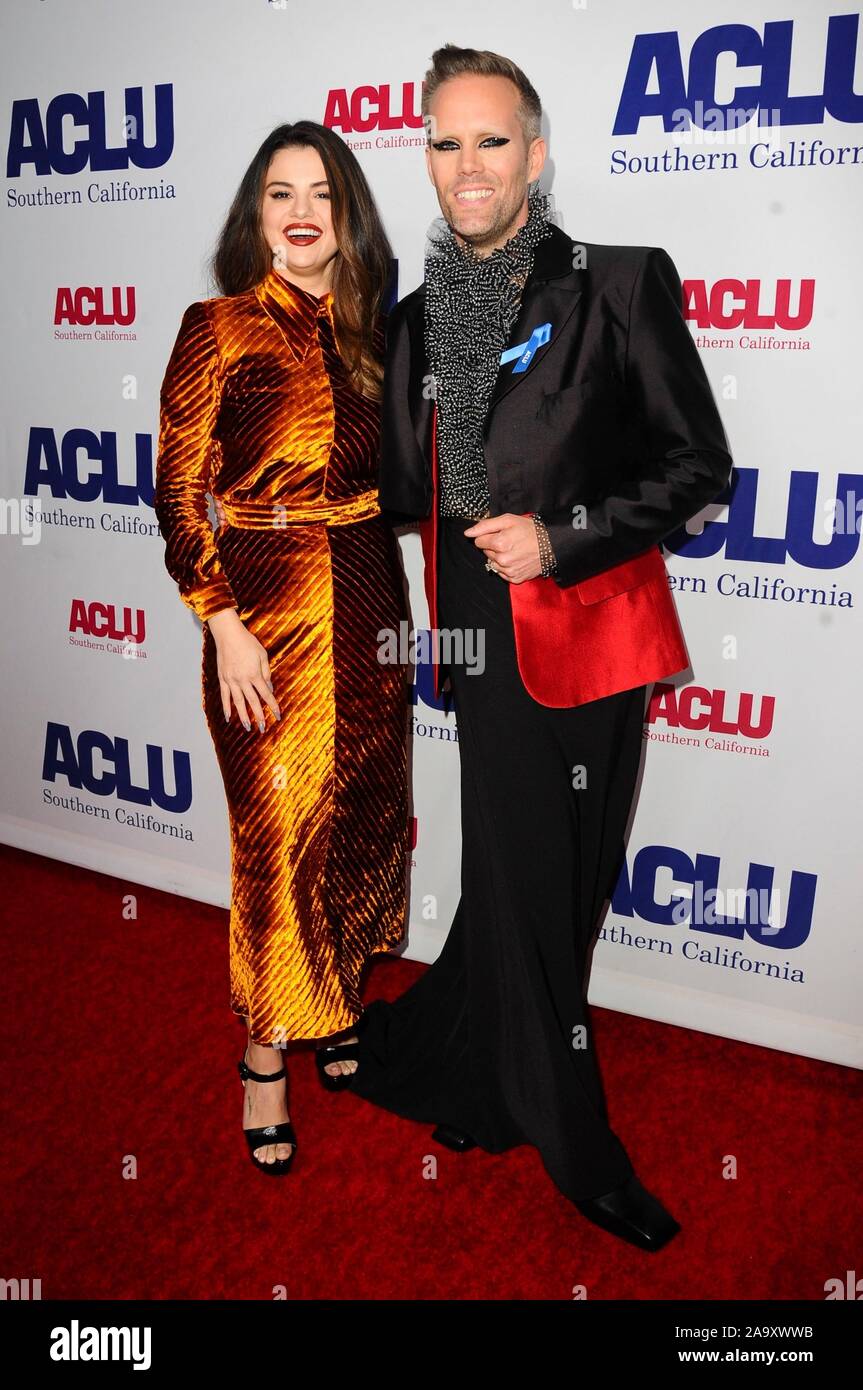 Beverly Hills, CA, USA. 17th Nov, 2019. Selena Gomez, Justin Tranter at ...