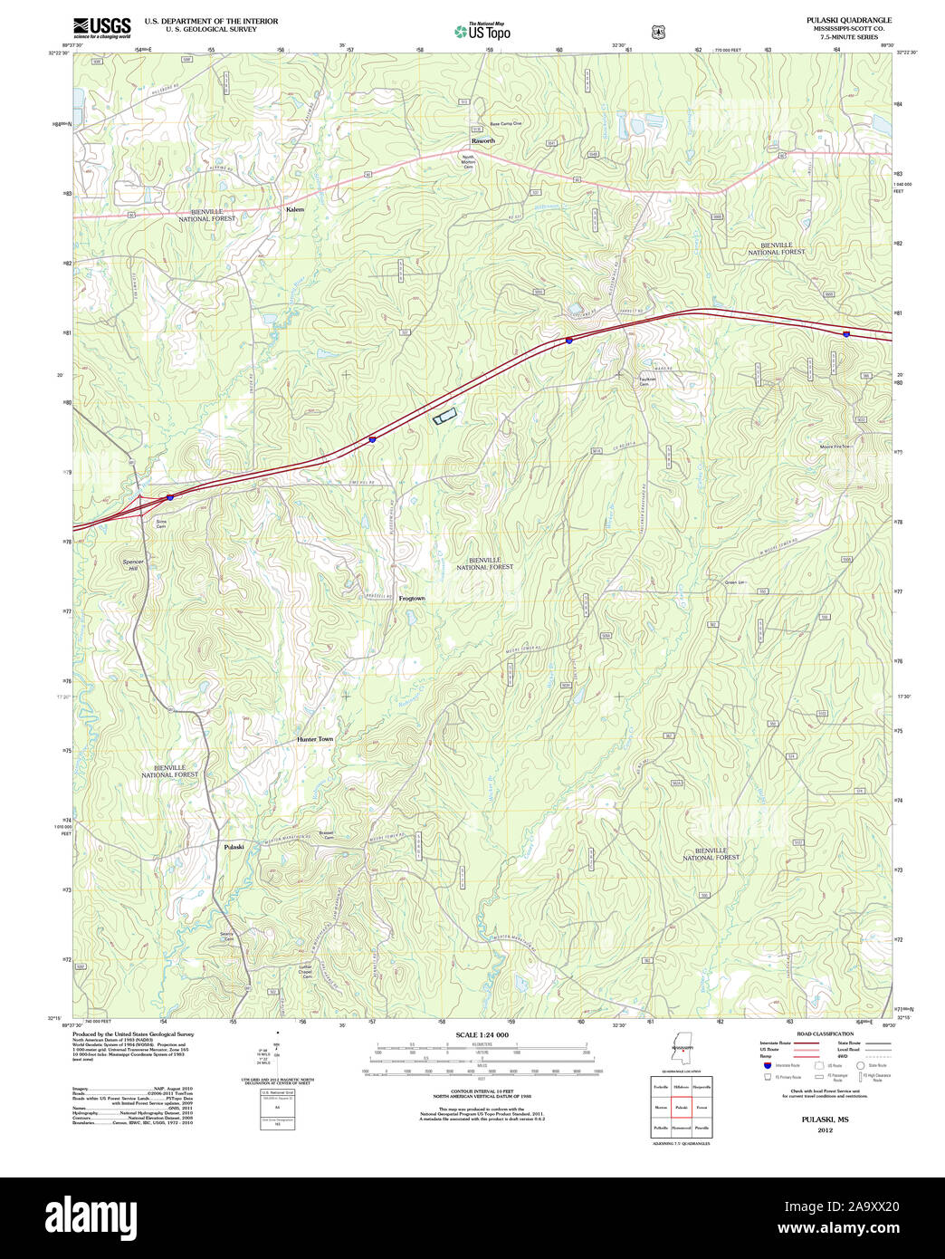 Map of pulaski hi-res stock photography and images - Alamy