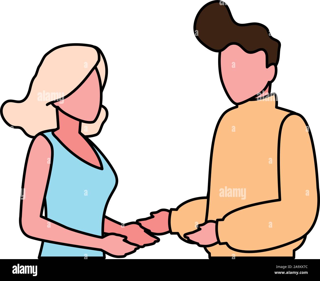 couple of people on white background vector illustration design Stock ...