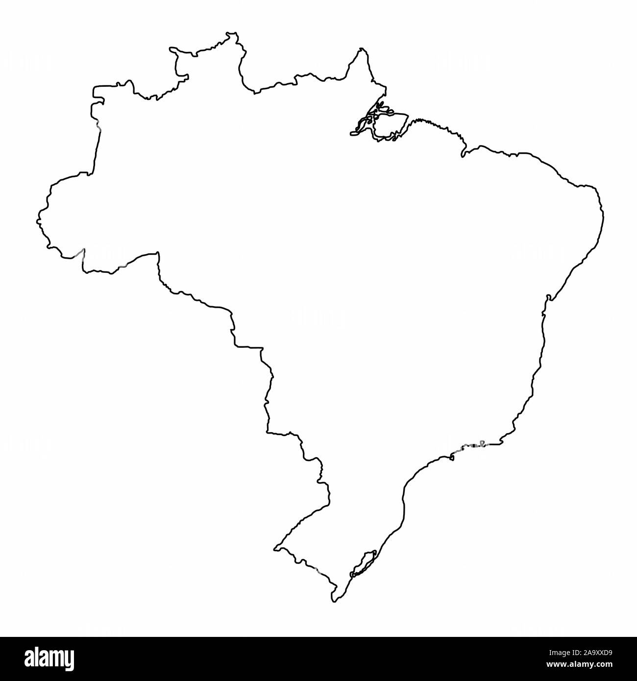 Brazil map illustration Stock Vector Image & Art - Alamy