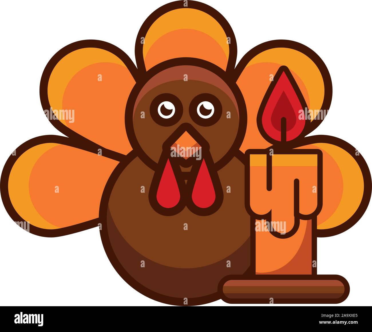 turkey bird animal thanksgiving character Stock Vector Image & Art - Alamy