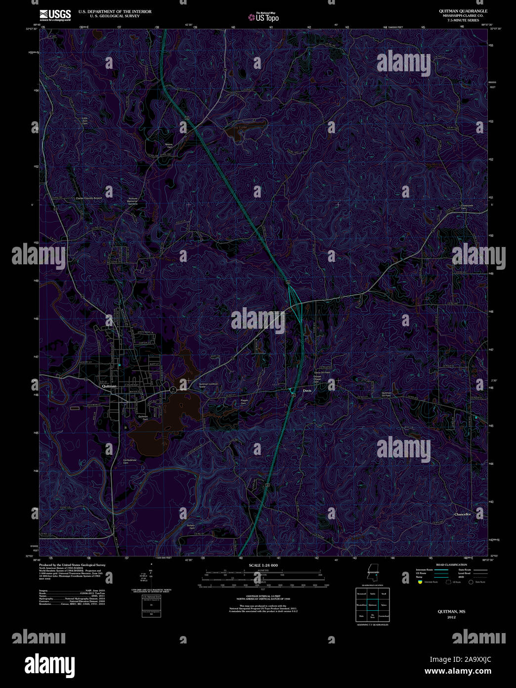 Map of quitman hi-res stock photography and images - Alamy