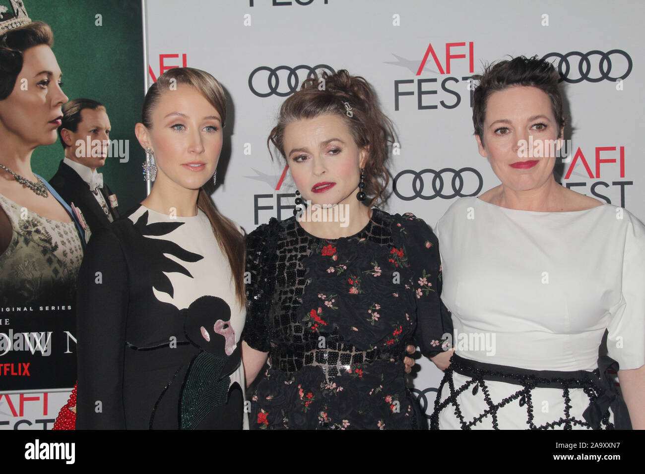 Los Angeles, USA. 16th Nov, 2019. Erin Doherty, Helena Bonham Carter ...