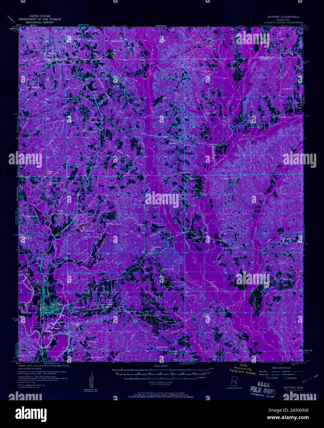 Map of quitman mississippi hi-res stock photography and images - Alamy