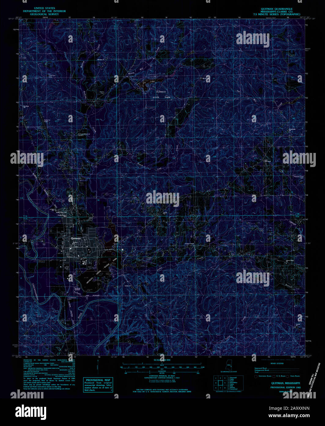 Map of quitman mississippi hi-res stock photography and images - Alamy