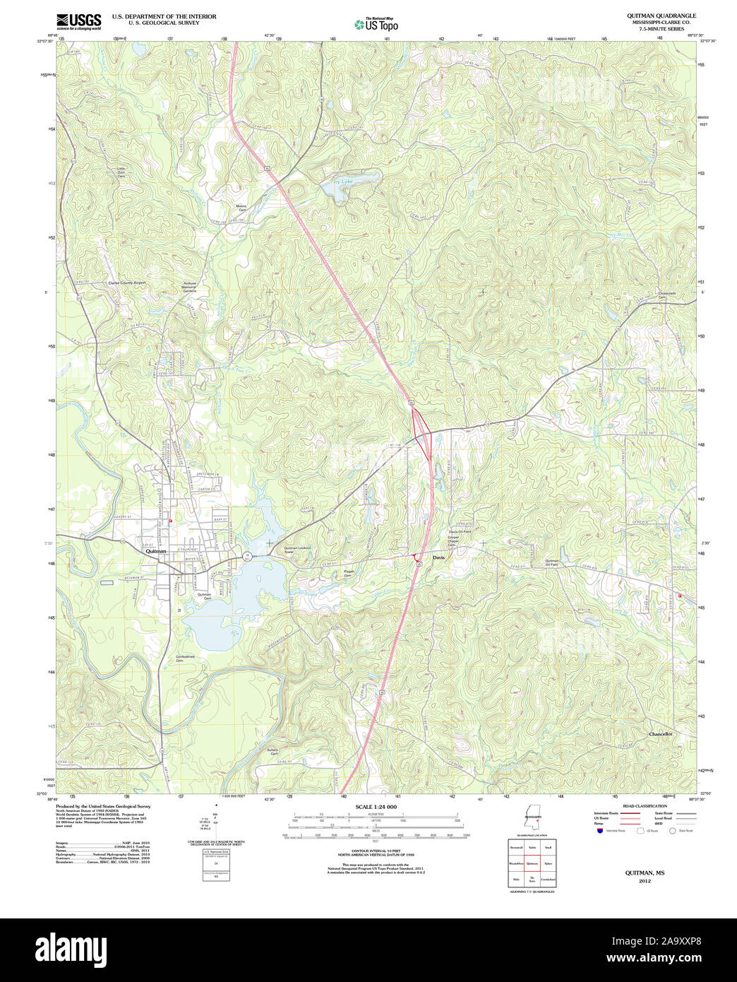 Map of quitman hi-res stock photography and images - Alamy