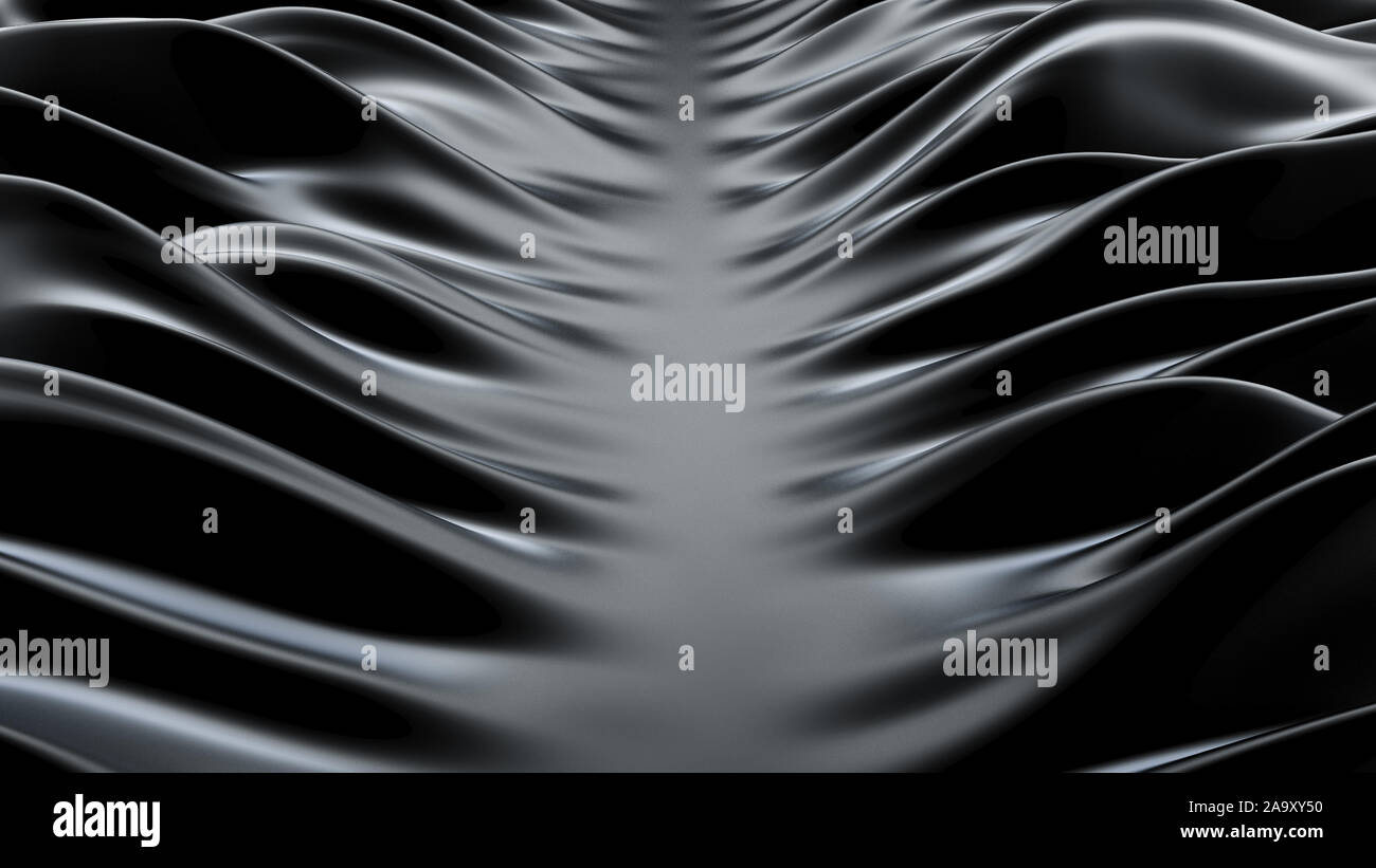 Luxury black drapery fabric background. 3d rendering 3d illustration ...