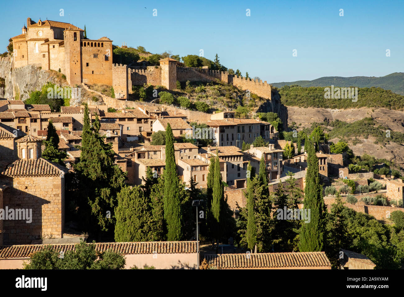 Medieval village of Alquezar, Huesca province, Aragon, Spain Stock ...