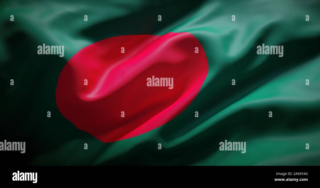 Flag of Bangladesh. Real fabric Stock Photo - Alamy