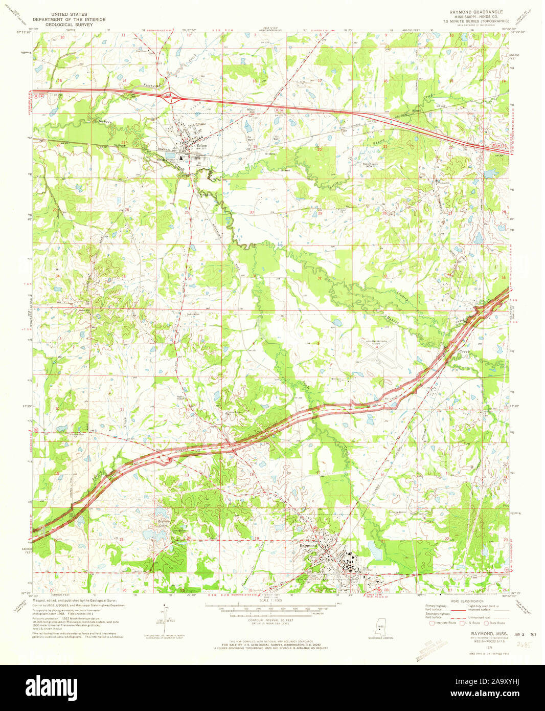 Map of raymond mississippi hi-res stock photography and images - Alamy