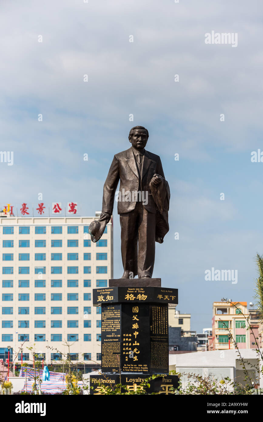 Statue of Dr. Sun Yat-sen, a Chinese revolutionary and political leader ...