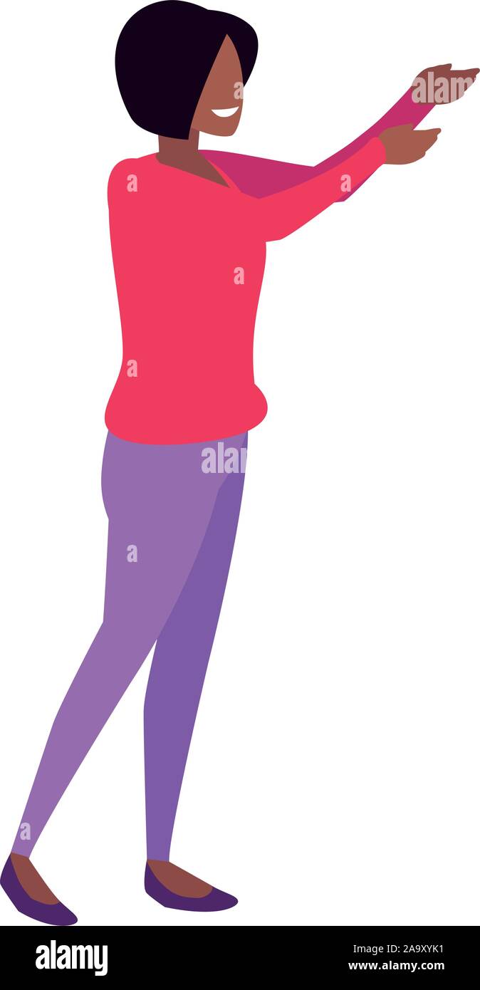 woman standing on white background vector illustration design Stock ...