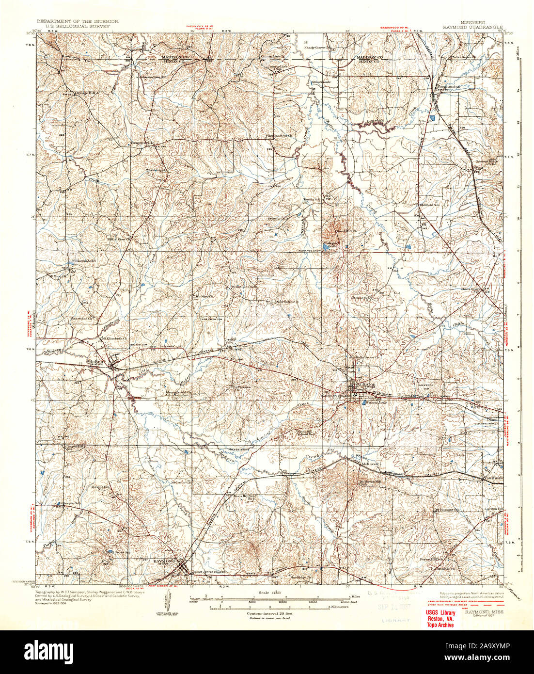 Map of raymond mississippi hi-res stock photography and images - Alamy