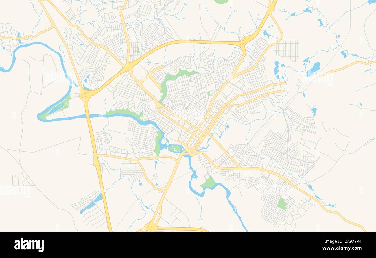 Printable street map of Salto, Brazil. Map template for business use ...