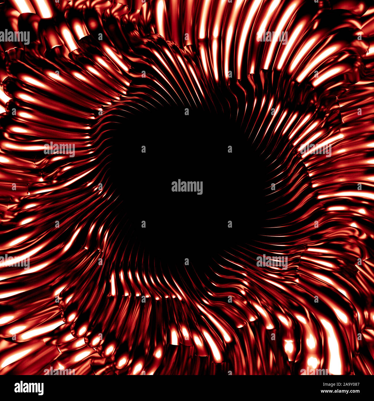 Stylish red metallic black background with lines and waves. 3d ...