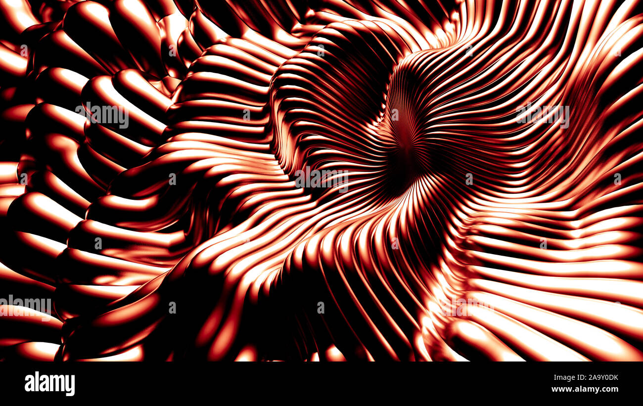 Stylish red metallic black background with lines and waves. 3d ...