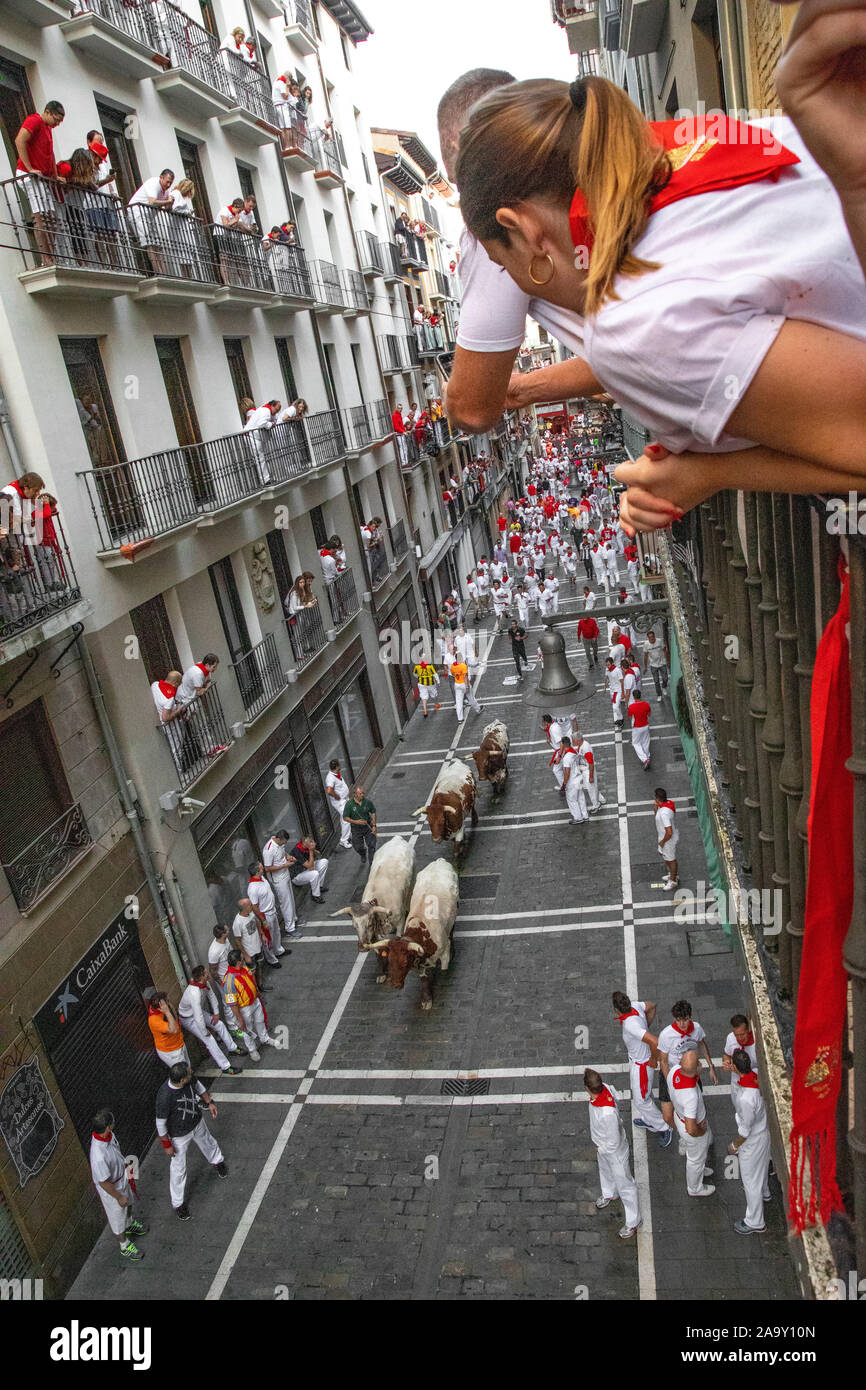 San Fermin festival, Pamplona, Spain July 2019 Stock Photo - Alamy