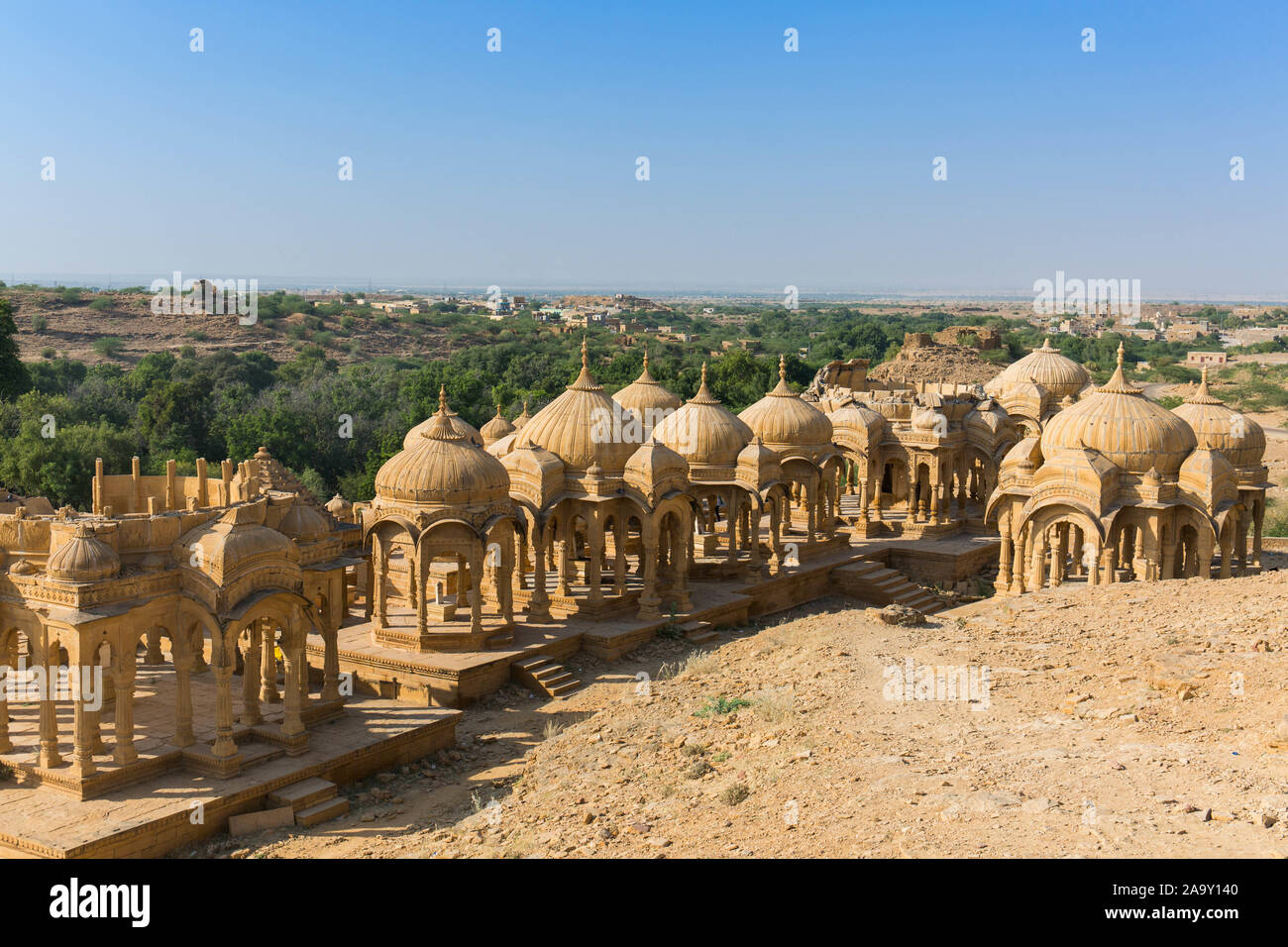 Bada Bagh cenotaphs near Jaisalmer Stock Photo - Alamy
