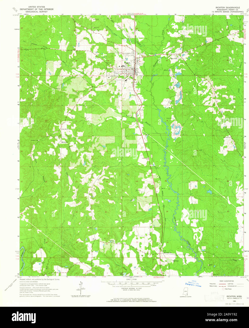 Map of richton hi-res stock photography and images - Alamy
