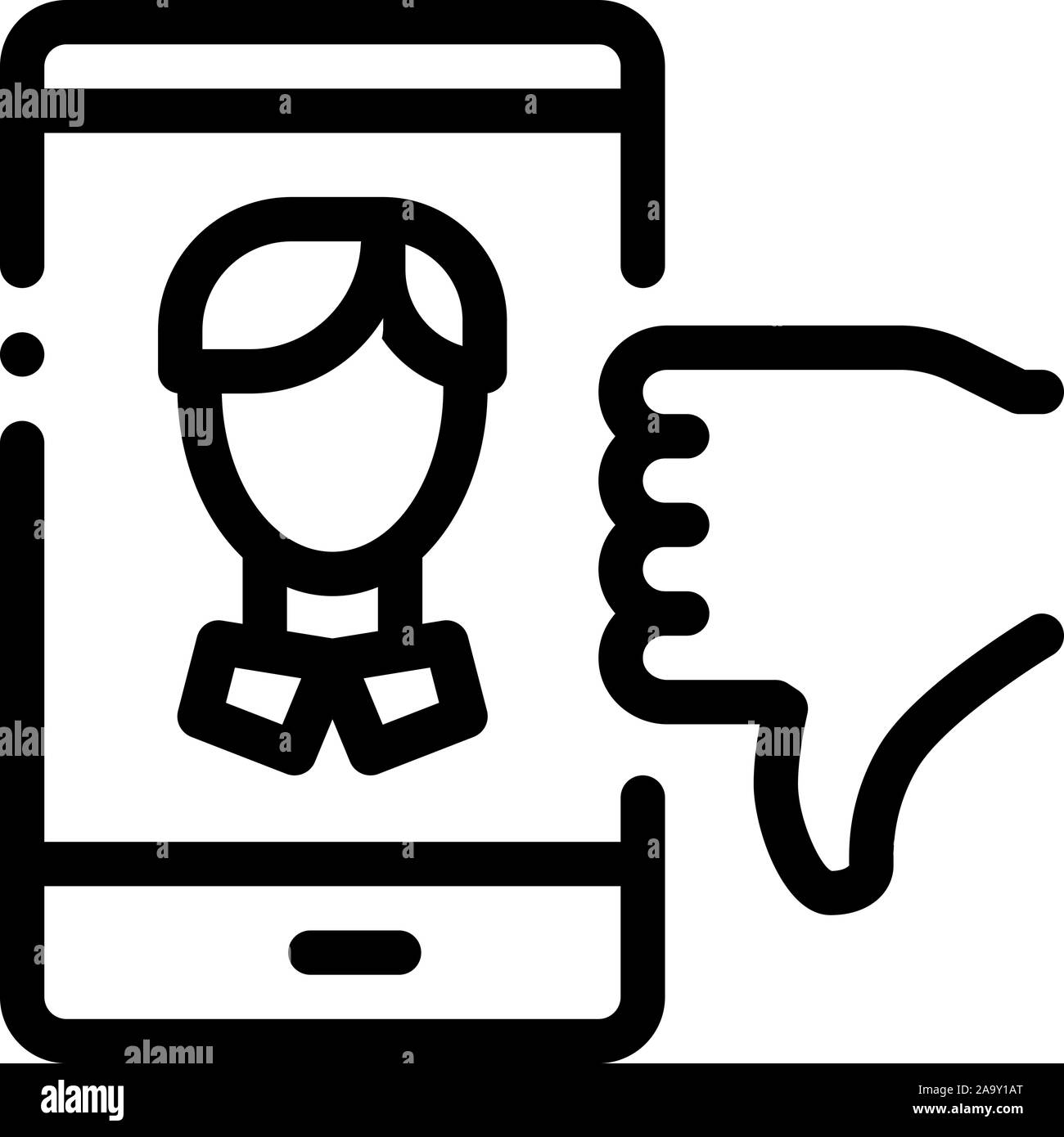 Dislike icon simple vector Black and White Stock Photos & Images - Alamy