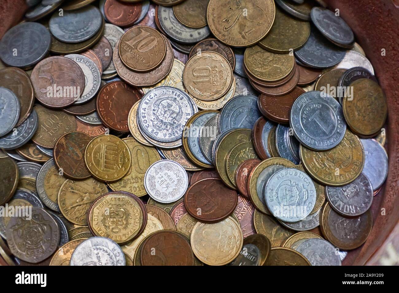 Many Assorted Coins Stock Photo - Alamy
