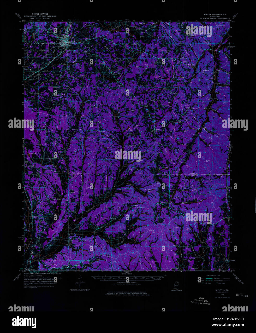 Ripley mississippi map hi-res stock photography and images - Alamy