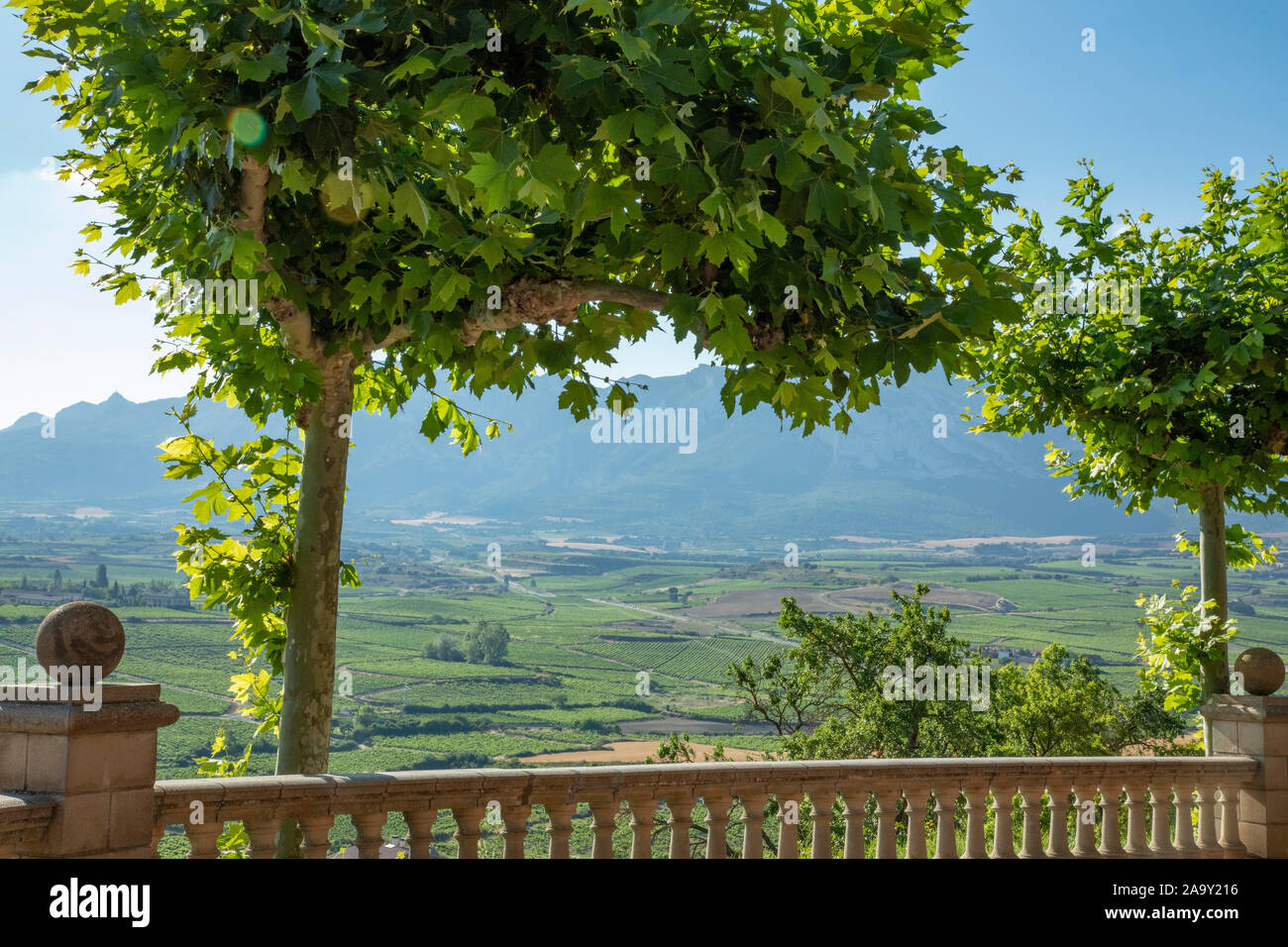 Scenic Overlook at Laguardia Rioja alavesa wine route. Alava. Basque ...