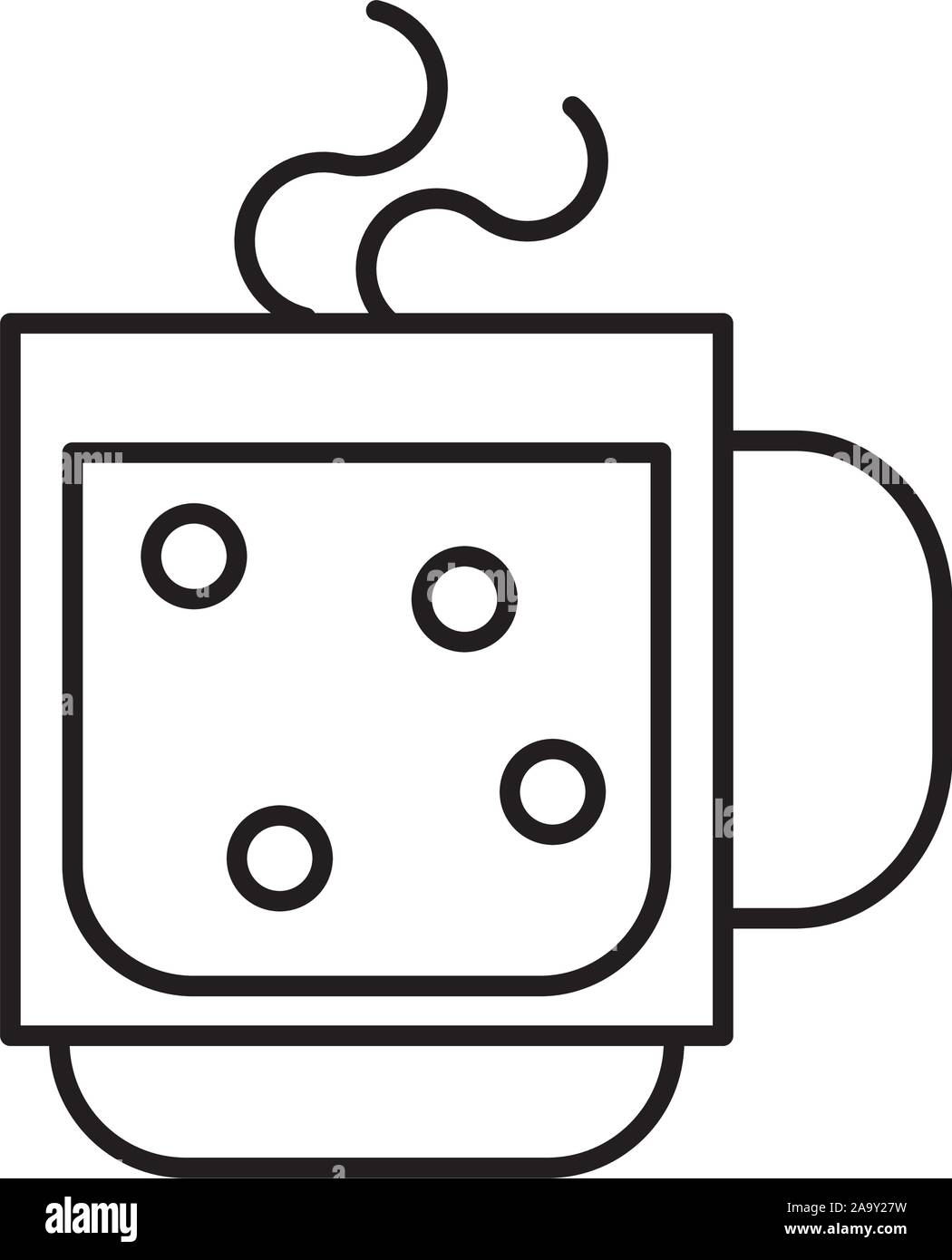 merry christmas chocolate mug icon Stock Vector Image & Art - Alamy