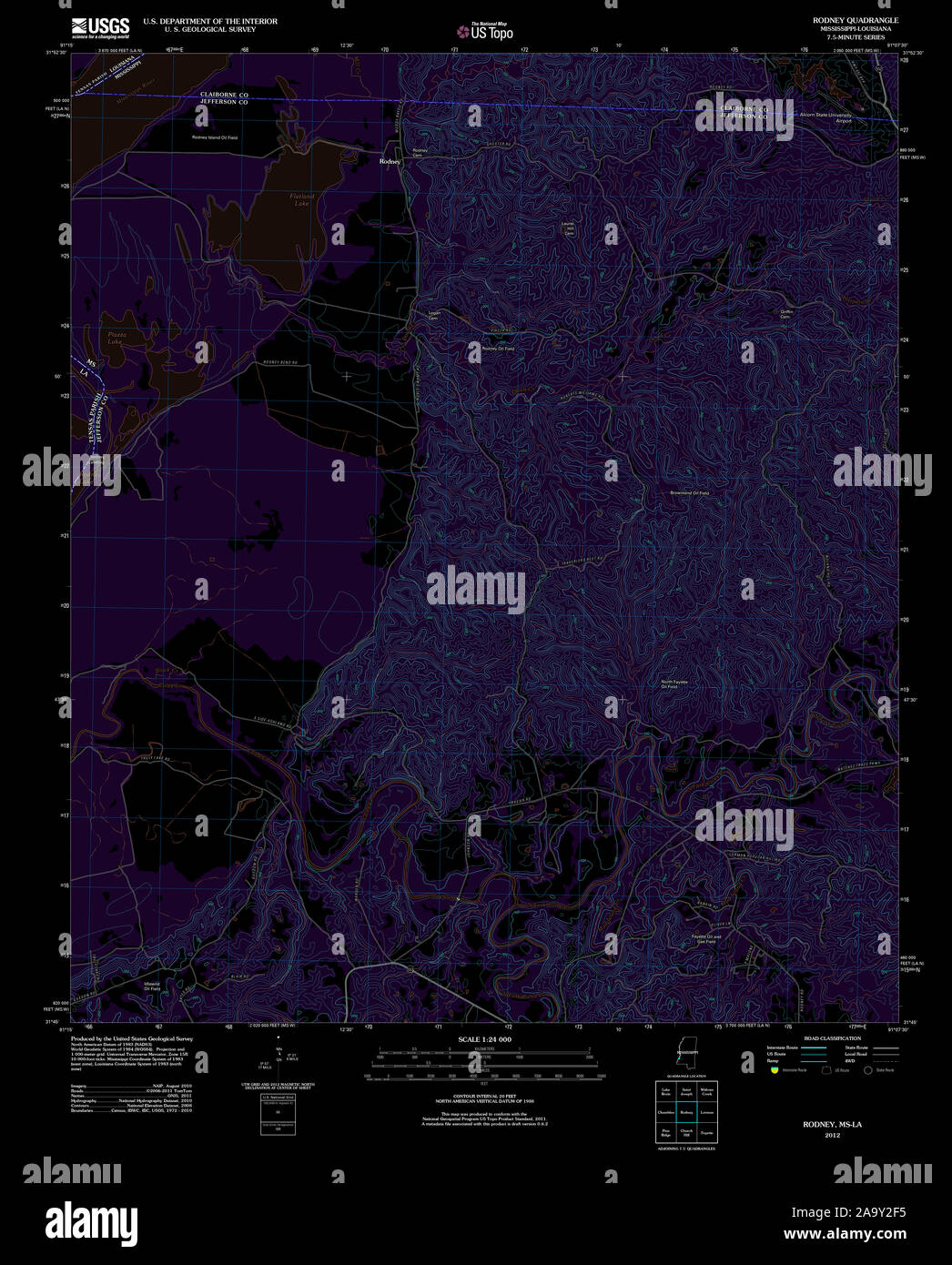 Map of rodney mississippi hi-res stock photography and images - Alamy