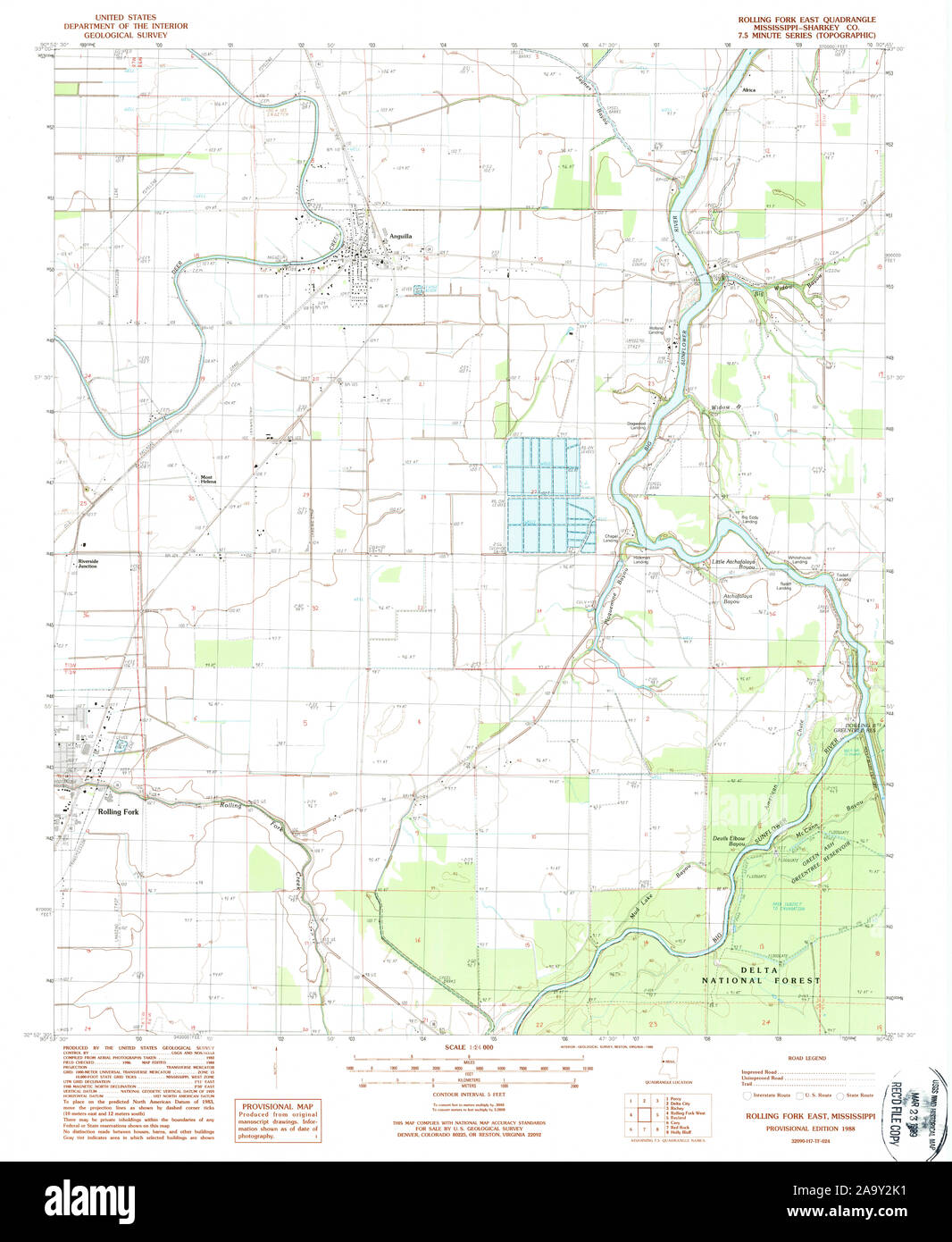 Map of rolling fork hi-res stock photography and images - Alamy