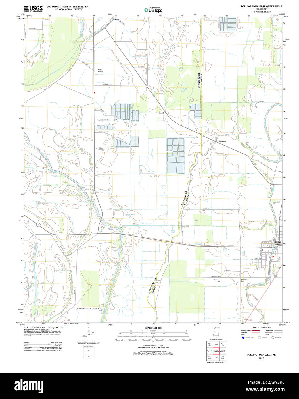 Map of rolling fork hi-res stock photography and images - Alamy