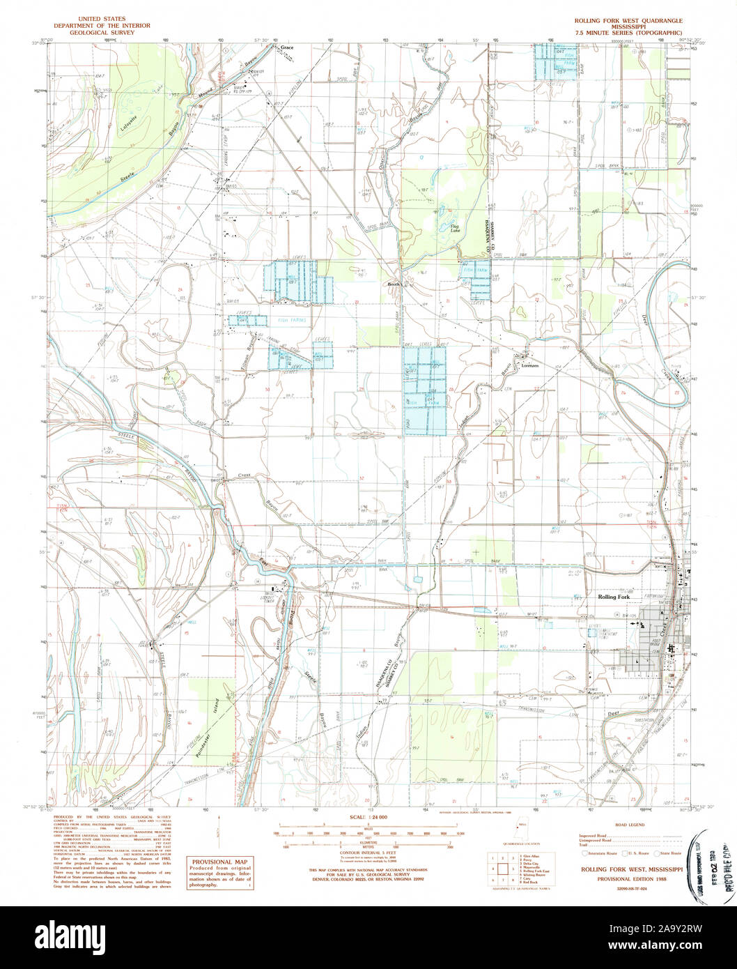Map of rolling fork hi-res stock photography and images - Alamy