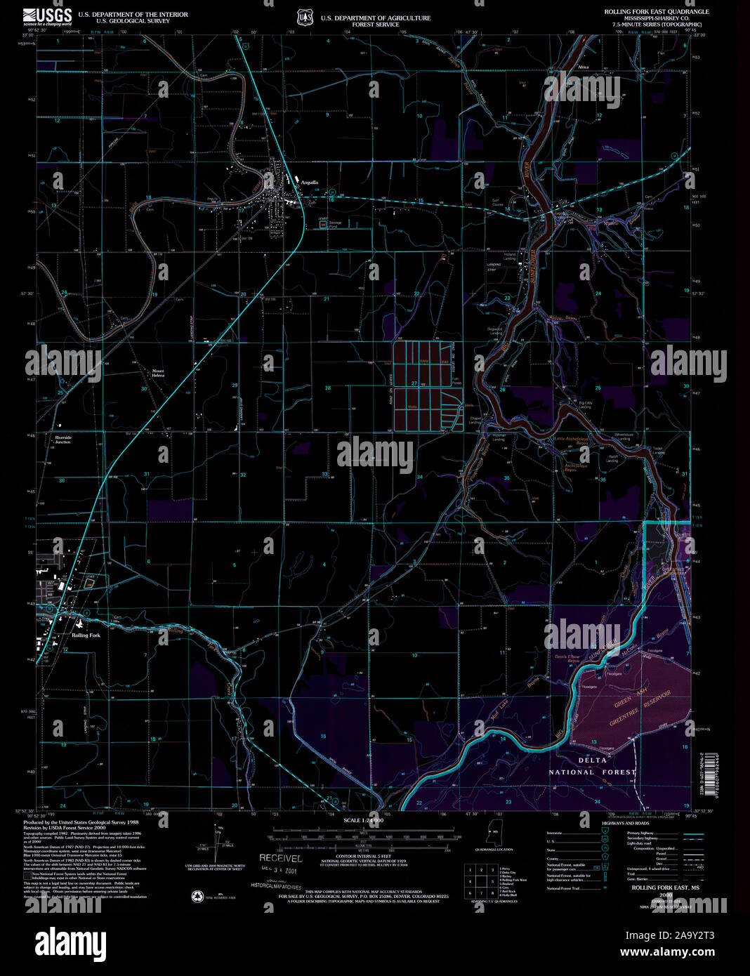 Map of rolling fork hi-res stock photography and images - Alamy