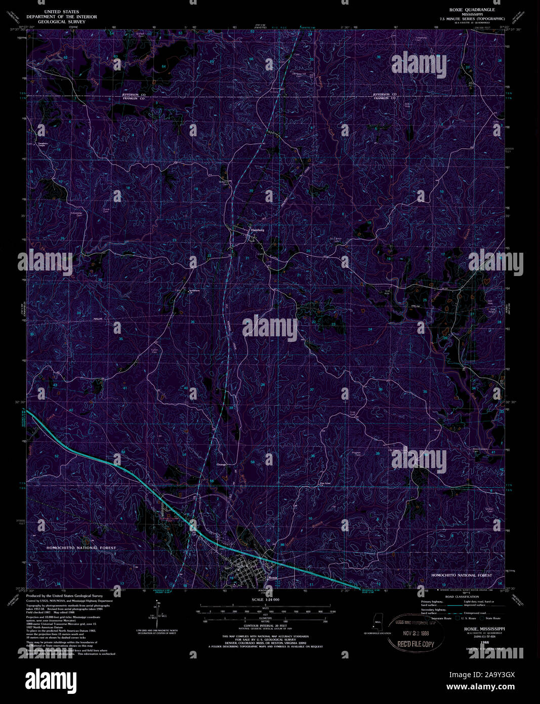 Map of roxie hi-res stock photography and images - Alamy
