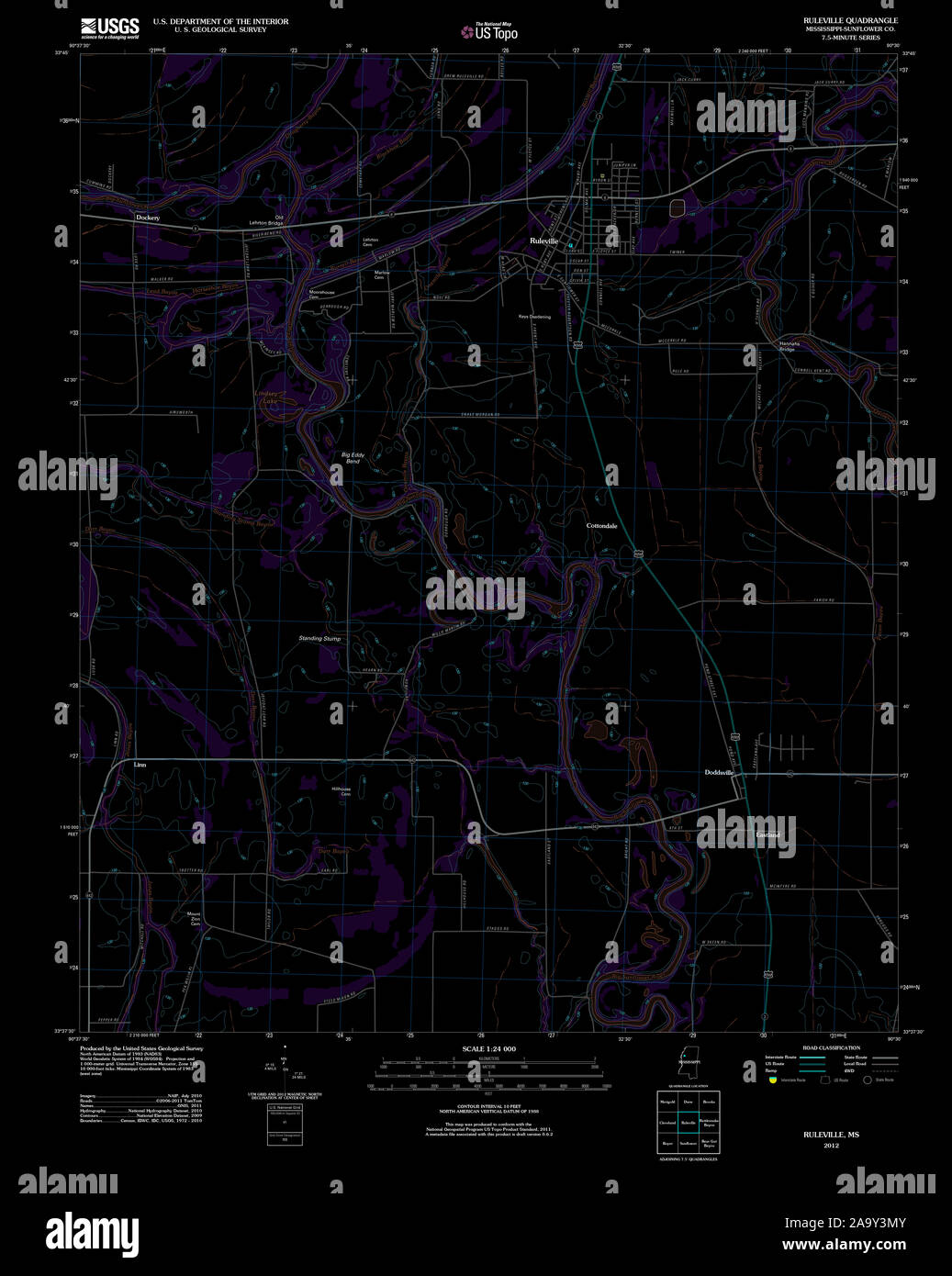 Ruleville map hi-res stock photography and images - Alamy