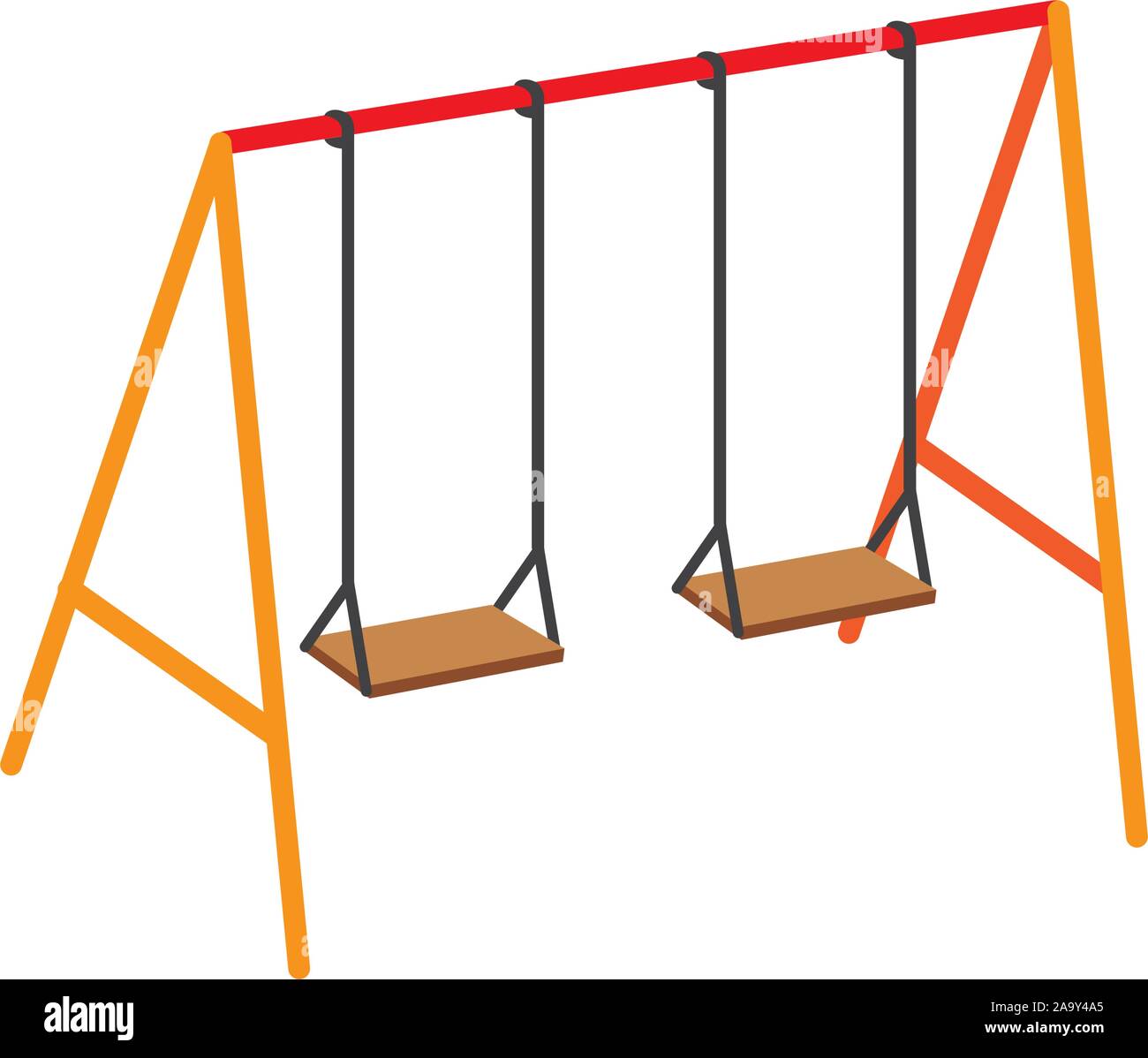 childrens swing on white background vector illustration design Stock ...