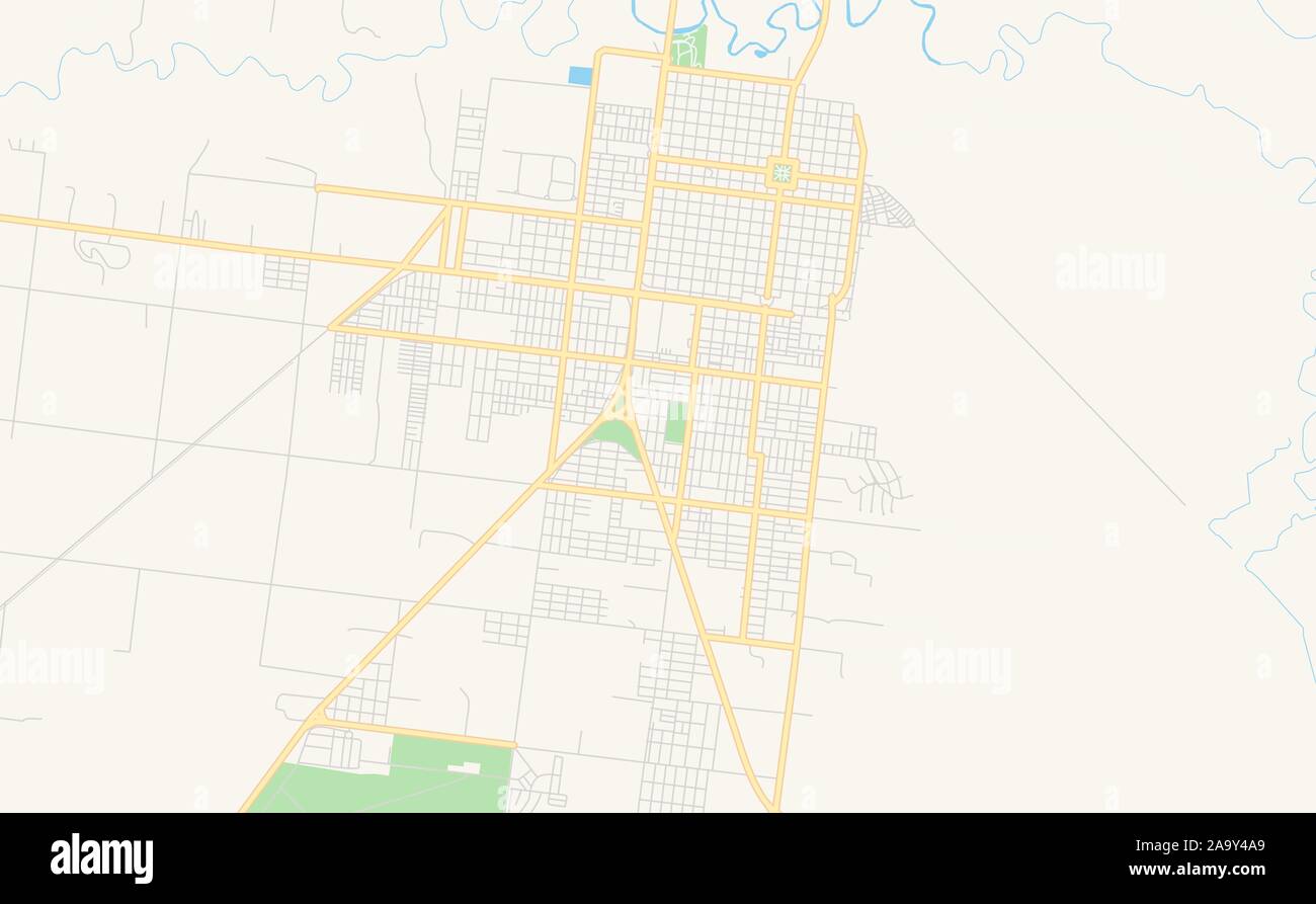 Printable street map of Reconquista, Argentina. Map template for ...
