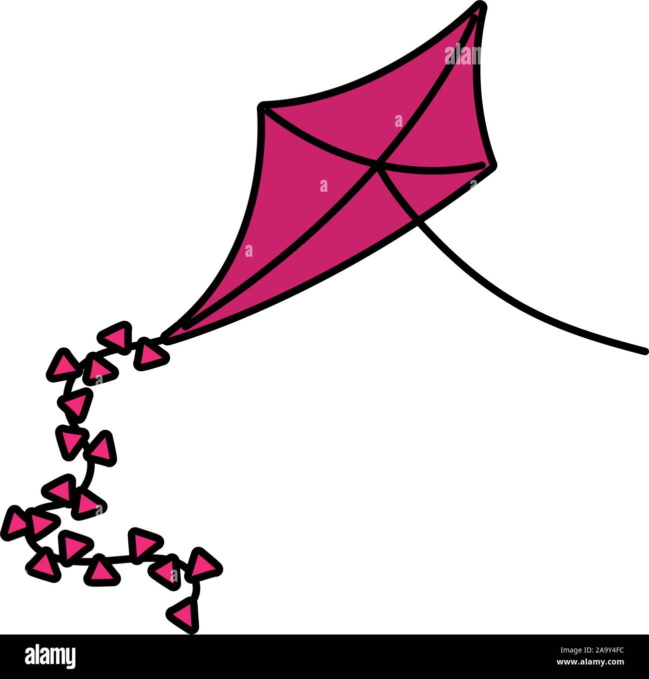 kite flying on white background vector illustration design Stock Vector ...