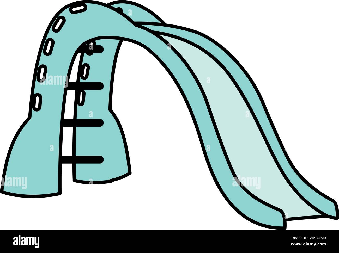 childrens slide on white background vector illustration design Stock ...