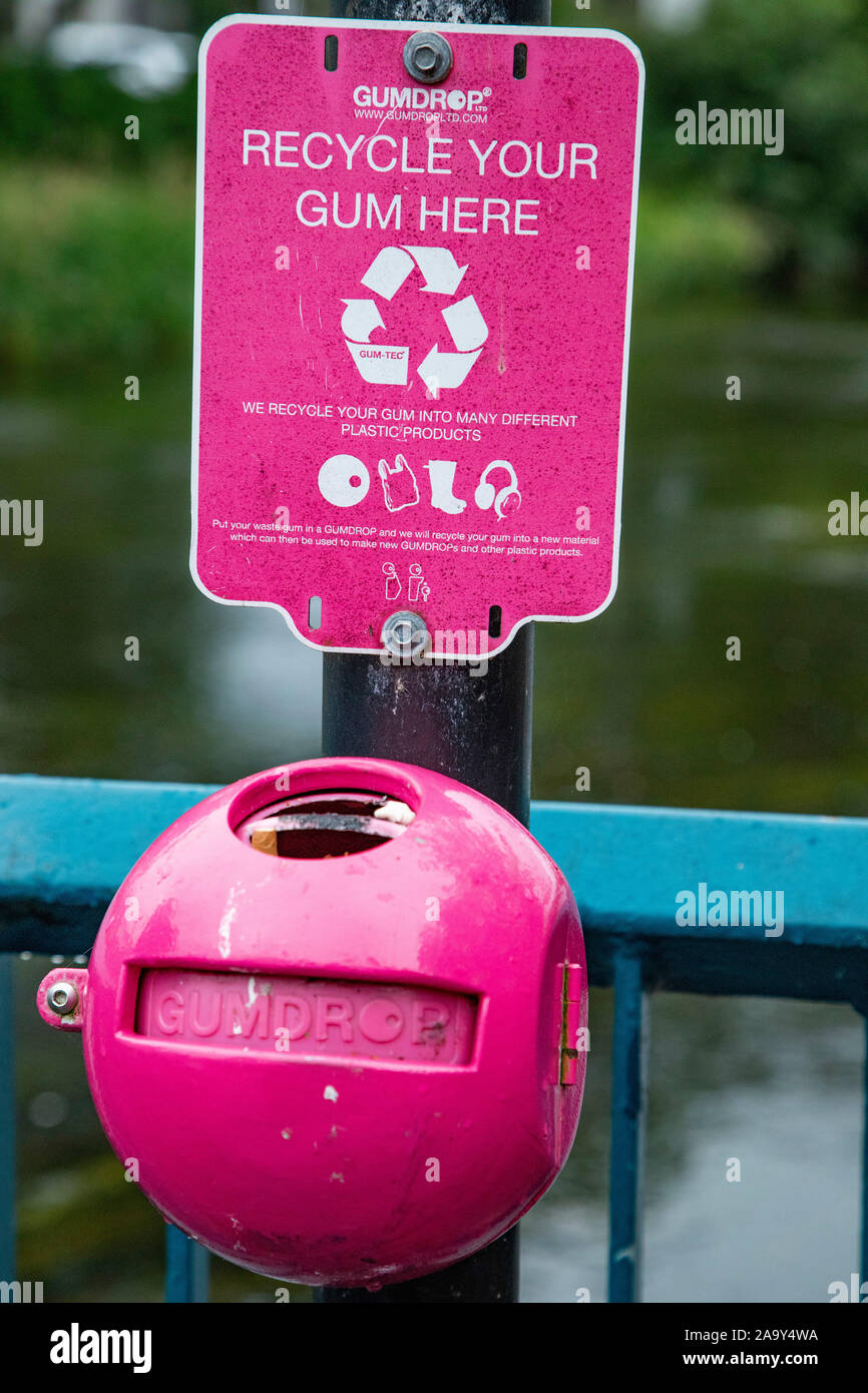 Recycle your gum collection container Footbridge over the Garavogue ...