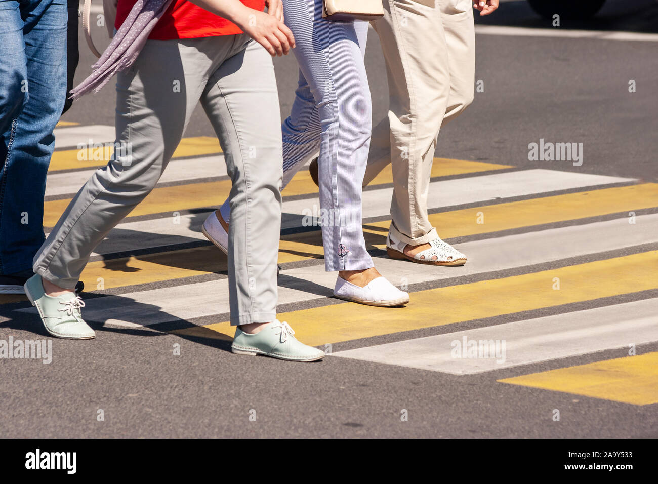 Pedestrian crossing legs hi-res stock photography and images - Alamy