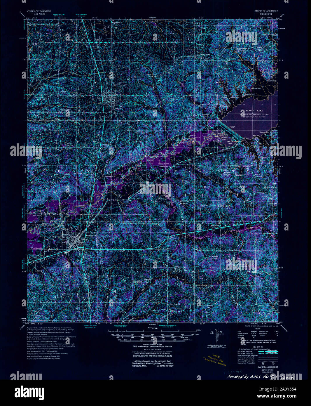 Map of sardis mississippi hi-res stock photography and images - Alamy