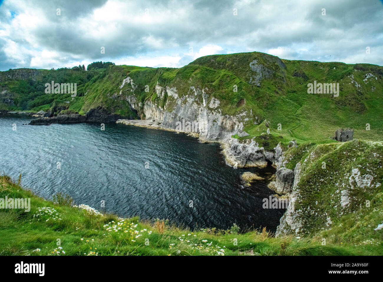 Kinbane Castle in County Antrim, Northern Ireland Stock Photo - Alamy