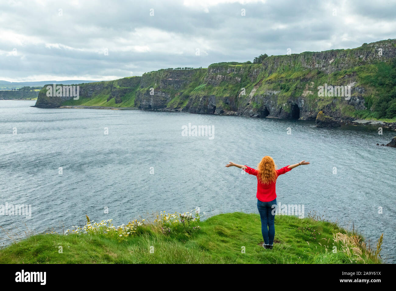 Kinbane castle kinbane white head hi-res stock photography and images ...