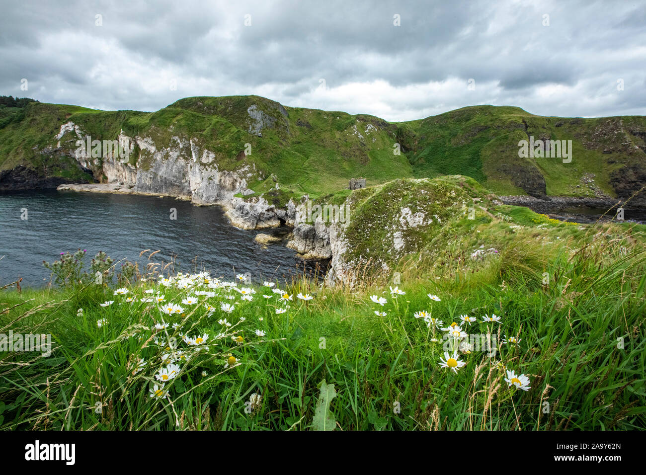 Kinbane Castle in County Antrim, Northern Ireland Stock Photo - Alamy
