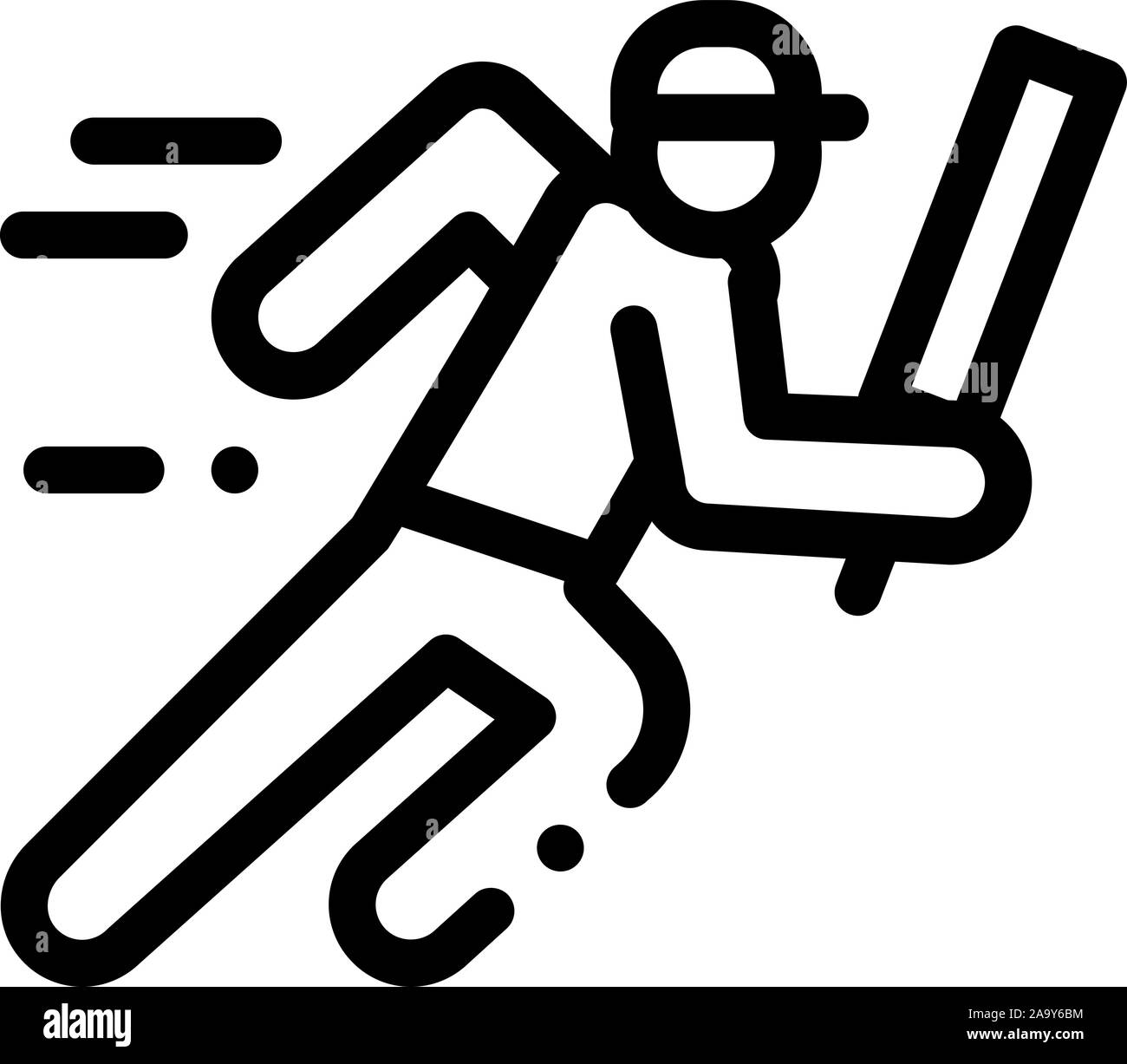 Running Athlete Icon Vector Outline Illustration Stock Vector Image ...