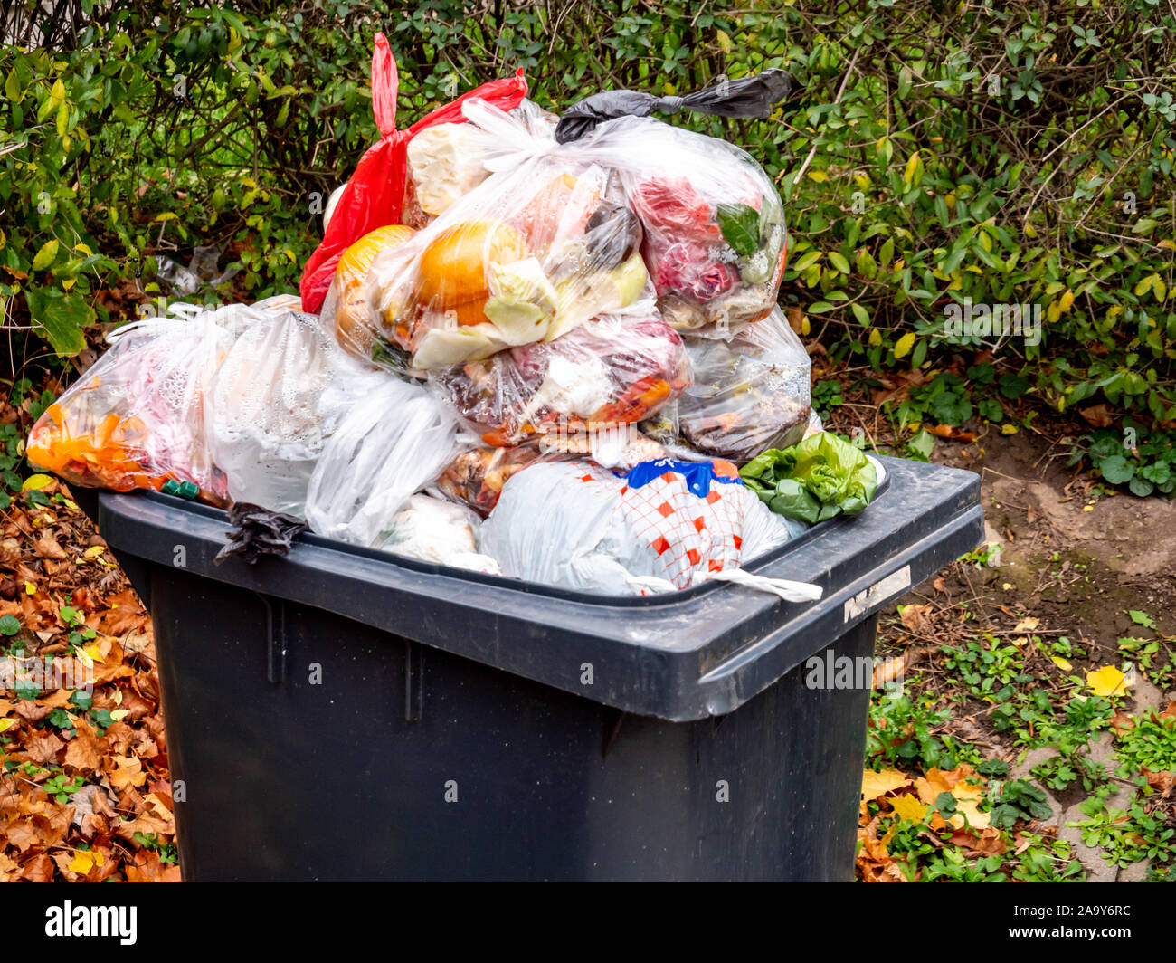 Dustbin many garbage bags hi-res stock photography and images - Alamy